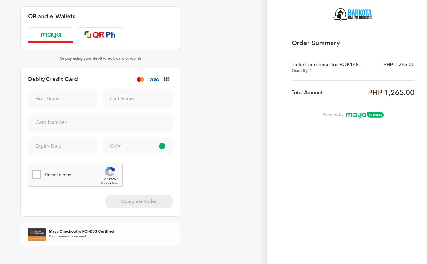 Payment Paymaya - BARKOTA