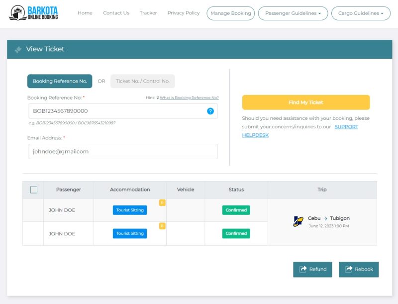 HOW TO REBOOK - BARKOTA